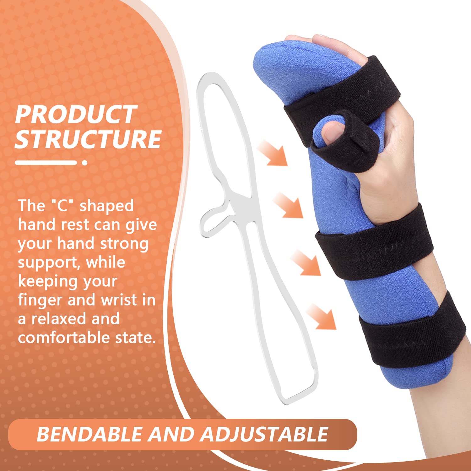 Stroke Resting Hand Splint, Stroke Hand Splint Night Fixer, Functional ...