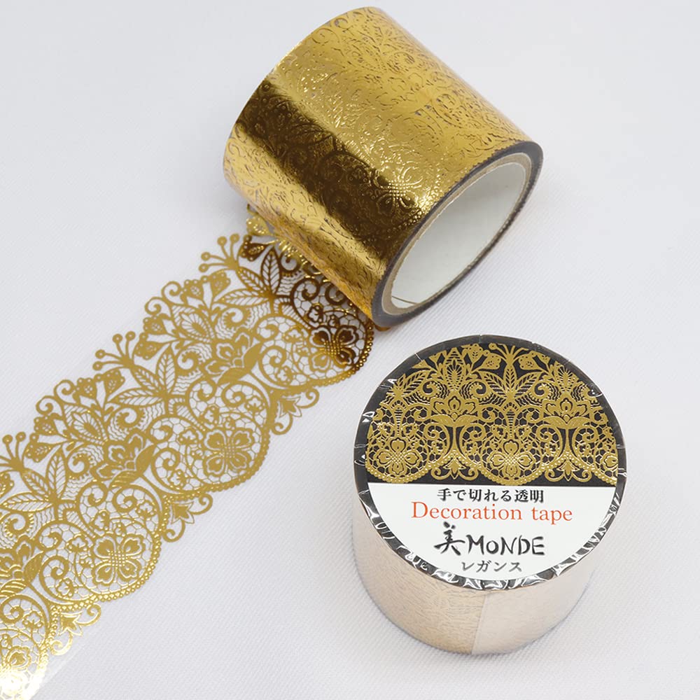 Amazon | 日本製GR-4082カミイソ＜SAIENマスキングテープ＞レガンス（金箔）35mm×3m | マスキングテープ | 文房具 ...