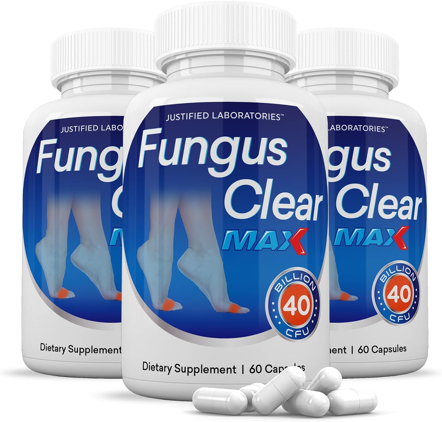 Amazon.com: Justified Laboratories (3 Pack) Fungus Clear Max Pills 40 ...