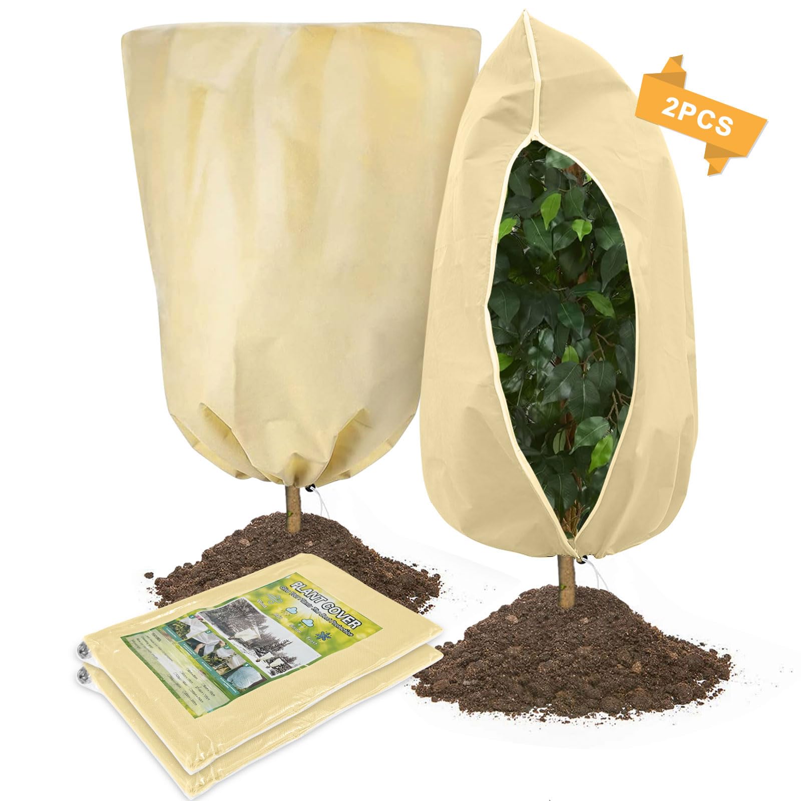 Amazon.com : TOFFCAEA Winter Plant Covers Freeze Protection, Frost ...