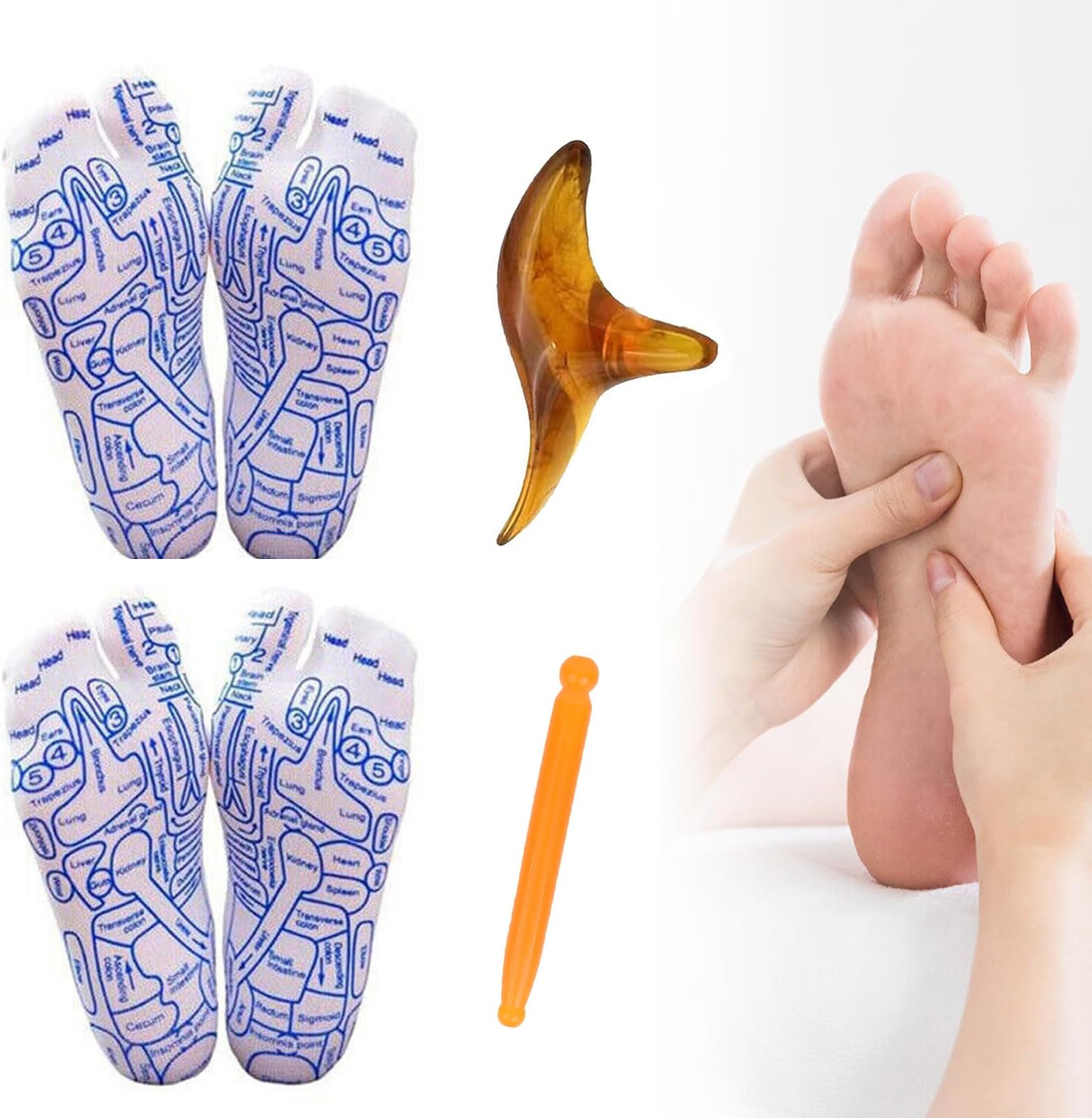 Amazon.com: Broman Reflexology Socks with Acupressure Pen, Foot Pain ...