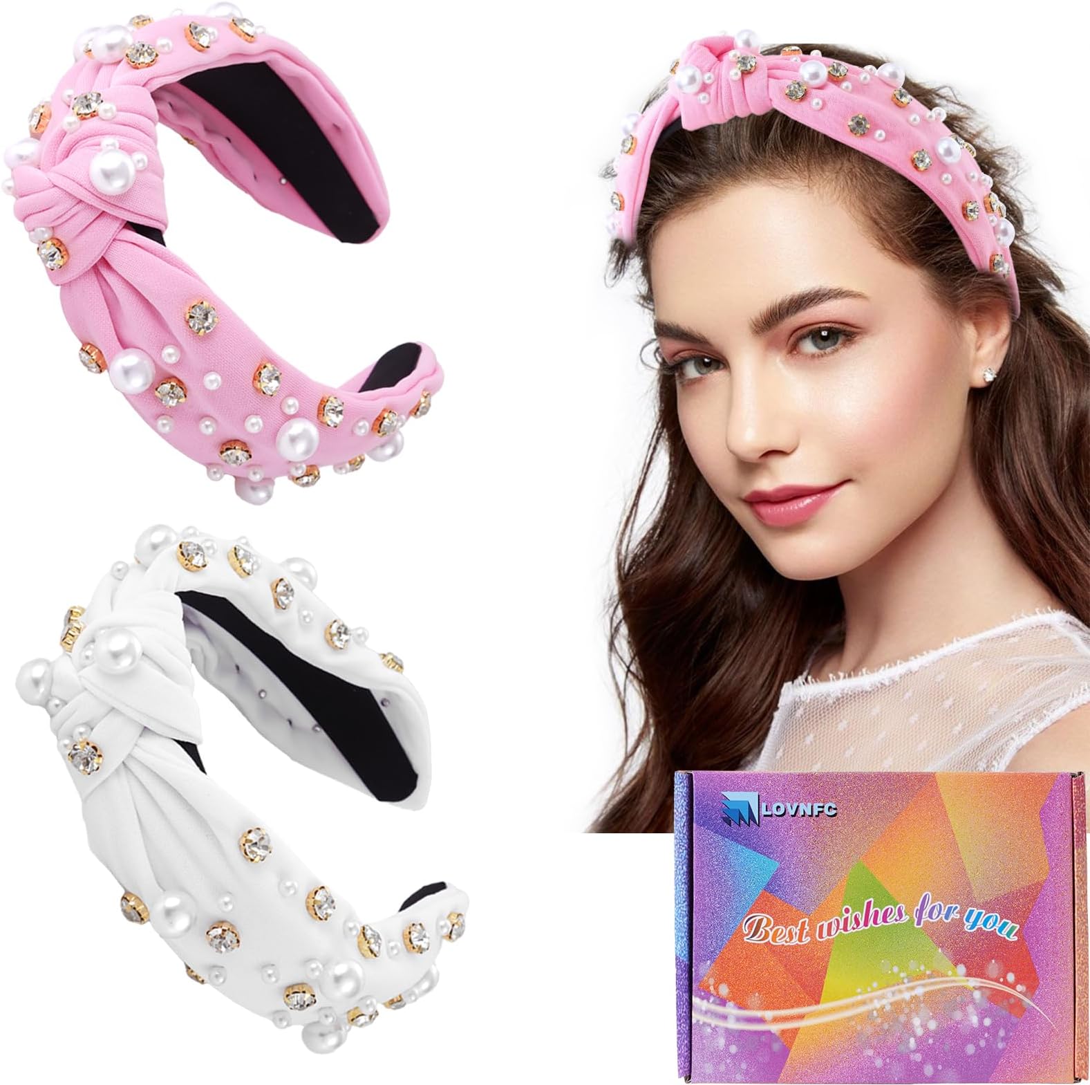 Amazon.com : Valentine Headband for Women Valentine’s Day Knotted ...