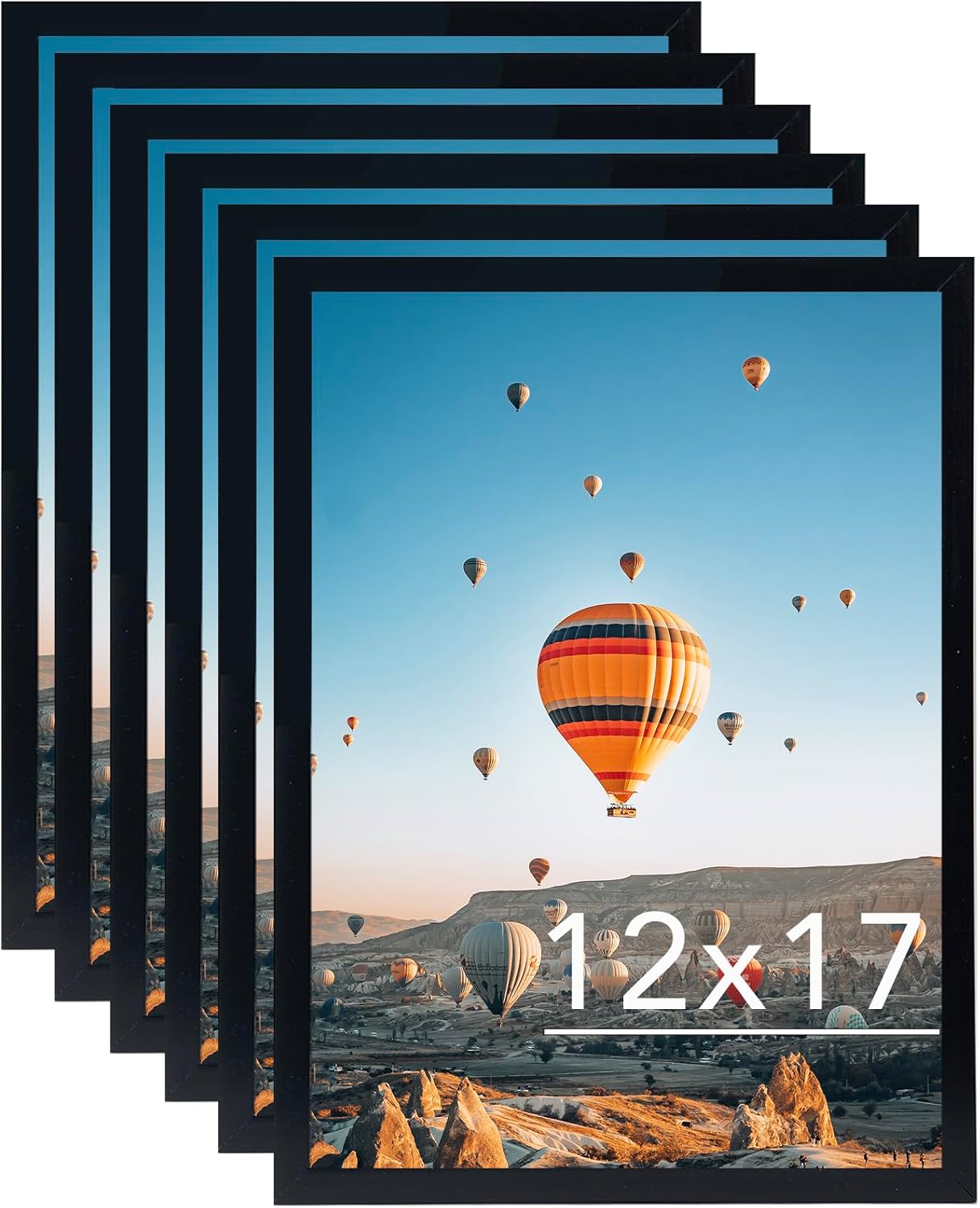 Amazon.com - JCJMY 12x17 Black Picture Frame Set of 6, Horizontal and ...
