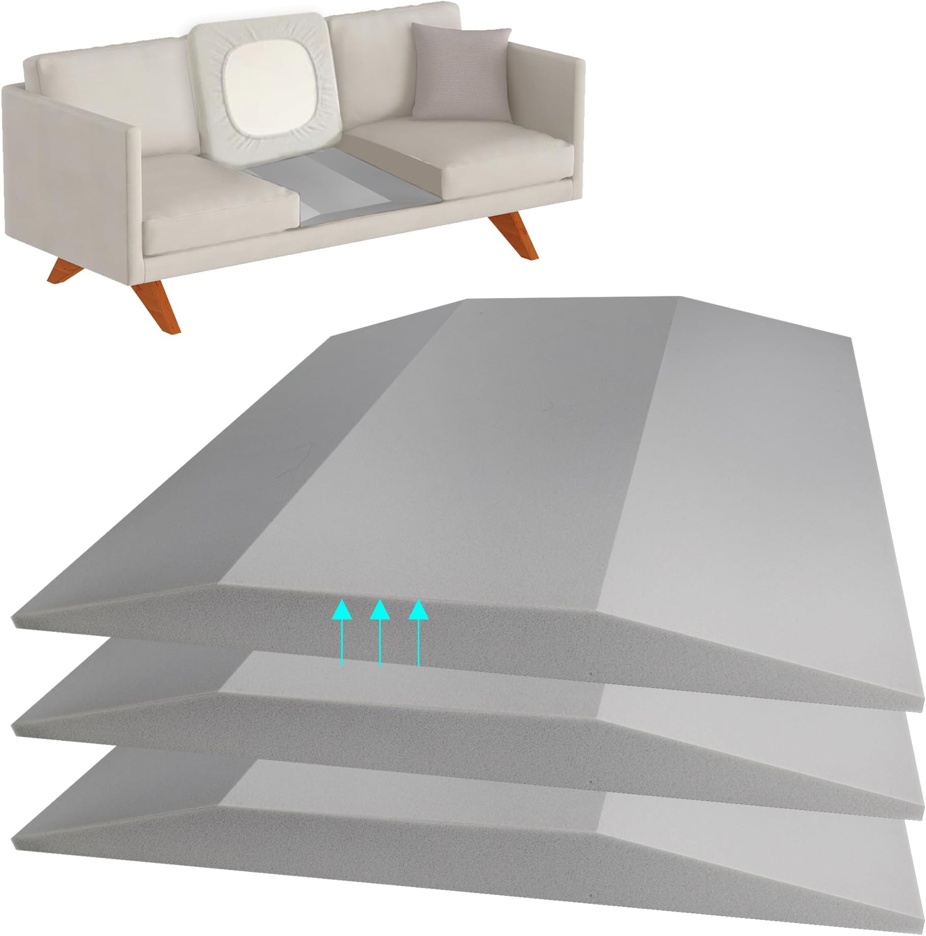 Amazon.com: 2 PCS Couch Supports for Sagging Cushions High Density 20 ...