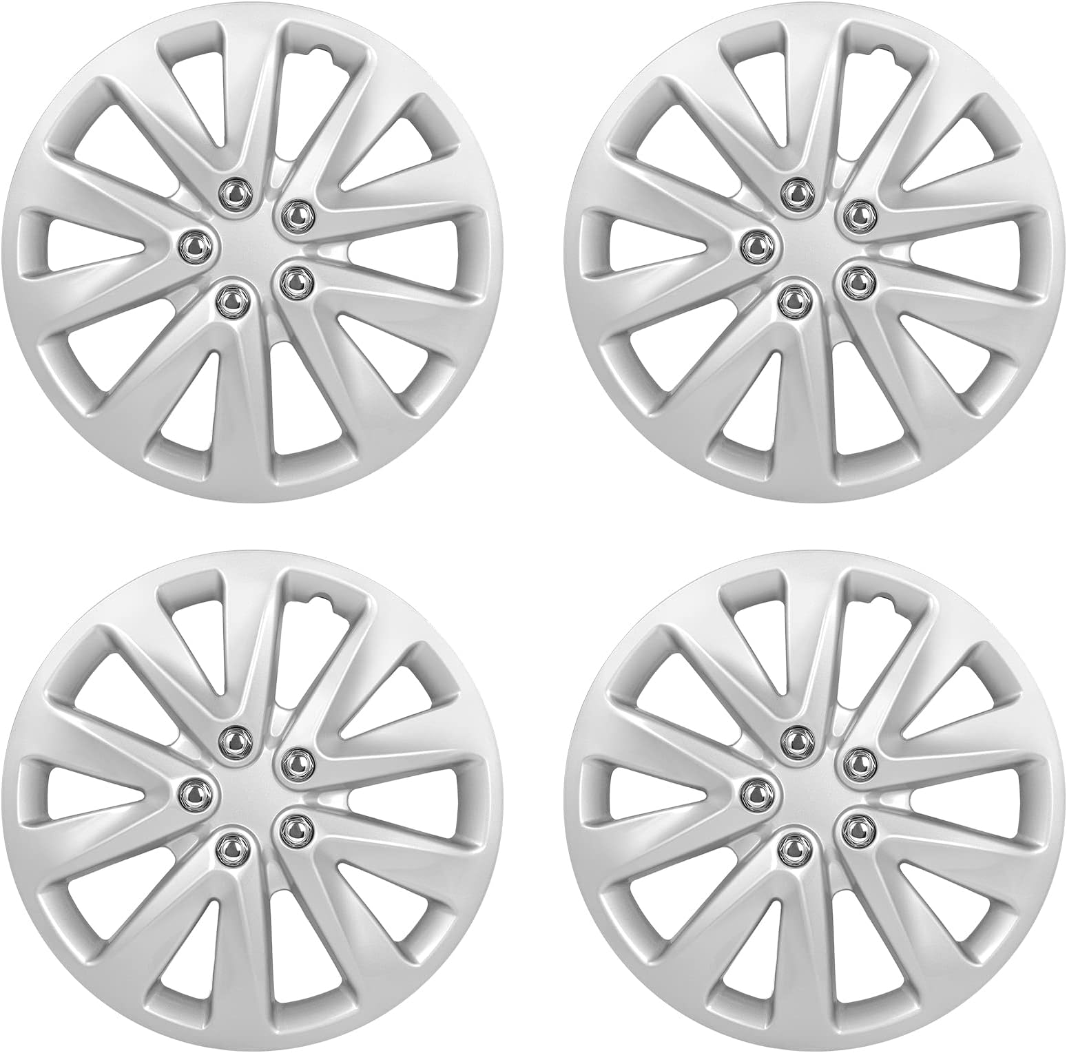 Amazon.com: ECCPP 4PCS 16 inch Silver Wheel Cover OEM Replacement Full ...
