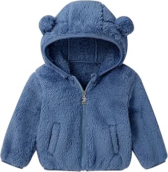 Amazon.com: Adarl Baby Toddler Boys Girls Fleece Jacket with Hood Zip Up Cute Bear Coats for ...