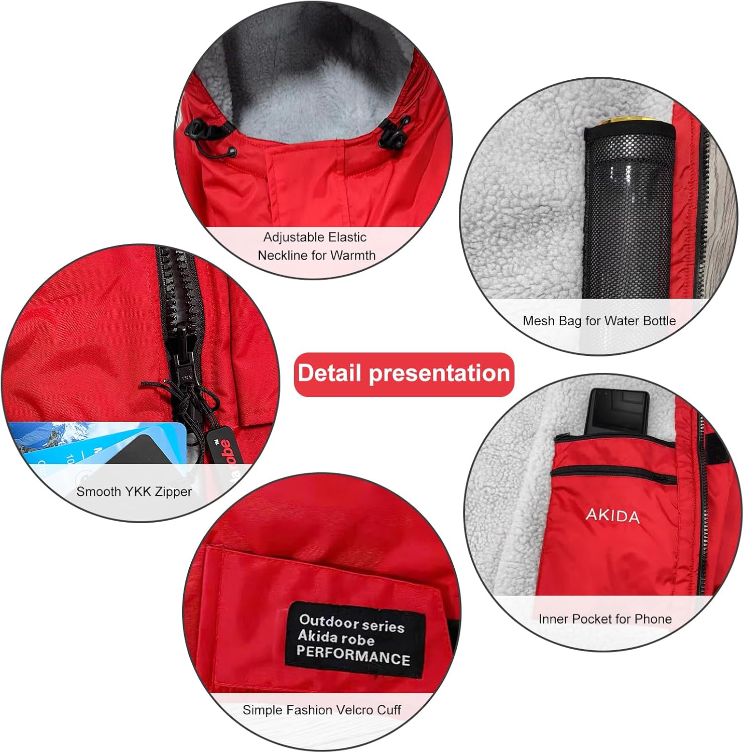 Akida – Bata de gran tamaño para cambiarnatación, poncho de surf ...