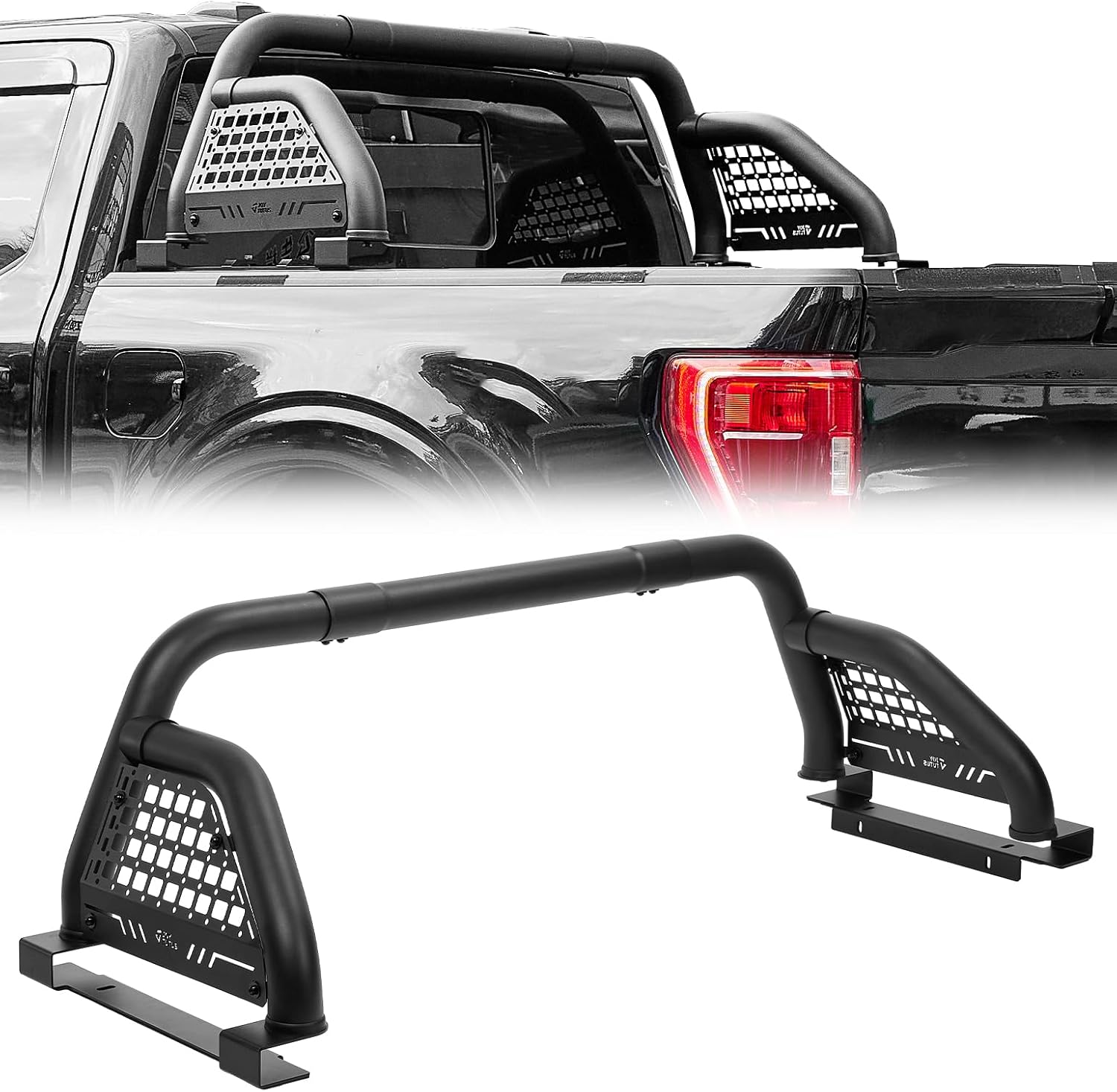 Amazon.com: JOYTUTUS Roll Bar for Full-Size Truck Adjustable Chase Rack ...