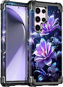 Amazon.com: Miqala for Galaxy S23 Ultra 5G Case,Glow in The Dark Three Layer Heavy Duty ...