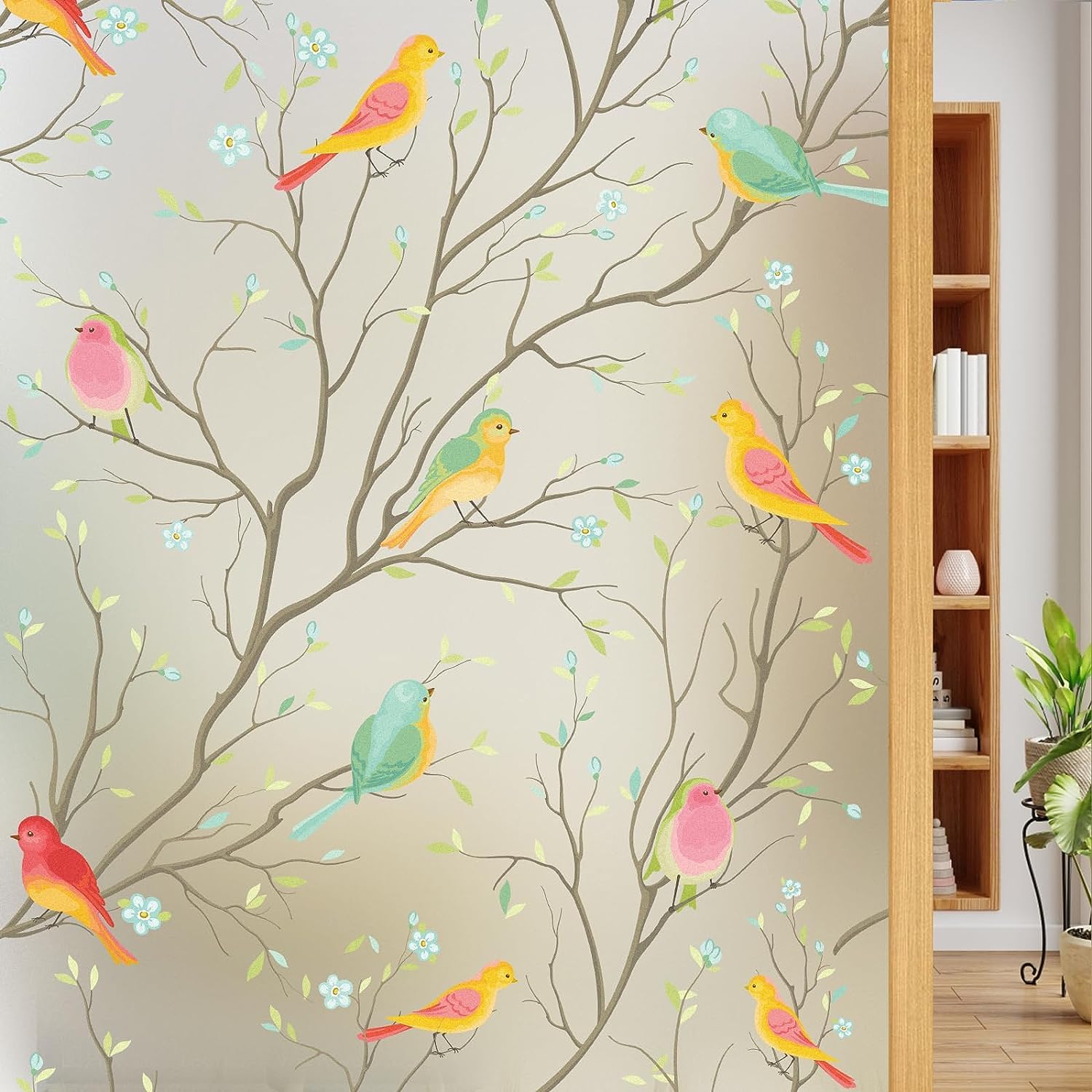 Buy HOME13 Brids Frosted Window Film Anti UV Privacy Self Adhesive ...