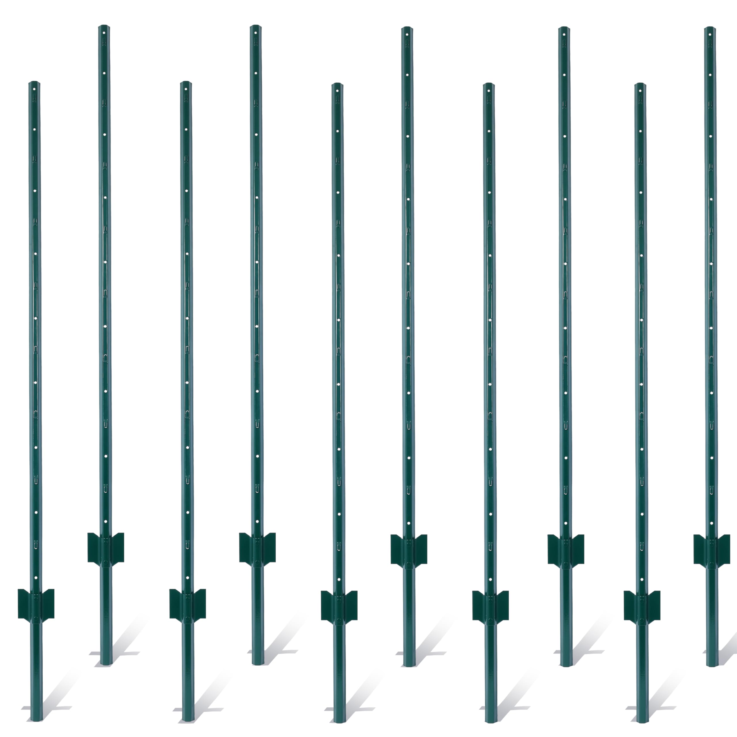 Snapklik.com : Fence Posts 5Feet - 10Pack, Heavy Duty Metal Post