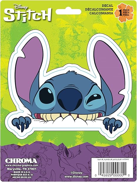 Amazon.com: Stitch Peeking 6"x8" Car Window Decal : Automotive