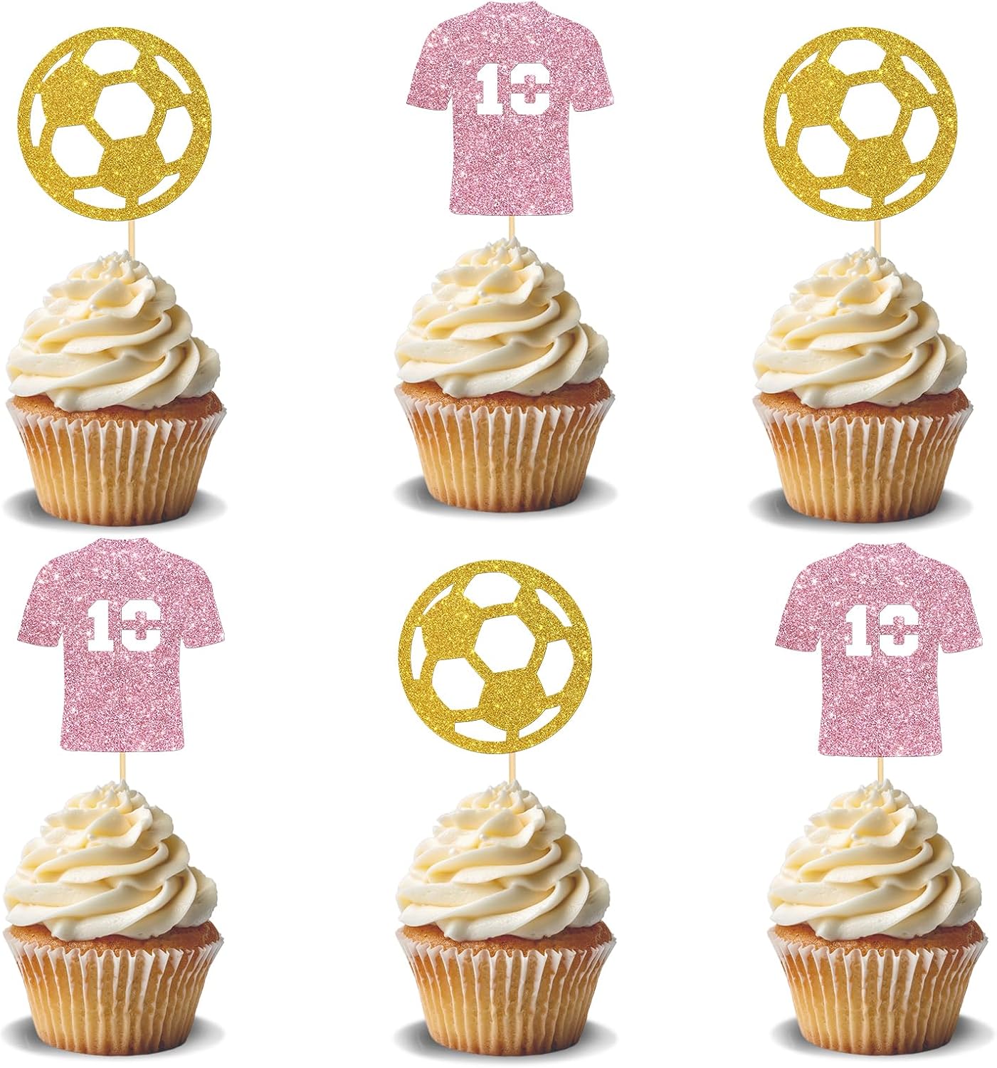 Amazon.com: Ambishi 24 Pcs Messi Soccer Star Number 10 Cupcake Toppers ...