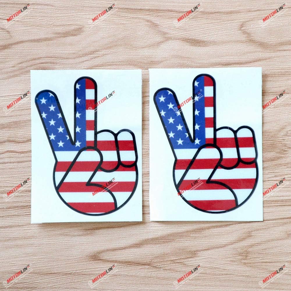 Amazon.com: American Flag USA Peace Finger Hand Decal Sticker : Sports ...