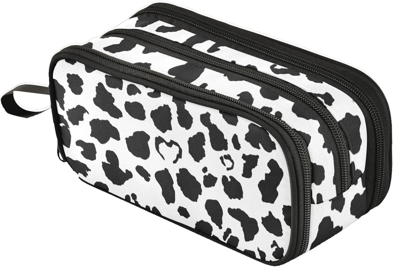 Amazon.com: Fustylead Black White Milk Cow Skin Print Large Pencil Pen ...