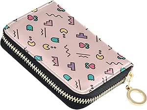 Amazon.com: PIHNSDUA RFID Card Case Arcade Game Shapes Leather Credit ...