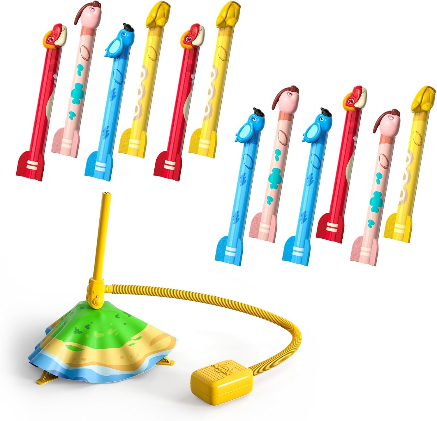Amazon.com: Bennol Rocket Launcher Toys for Kids, 12 Foam Dinosaur ...