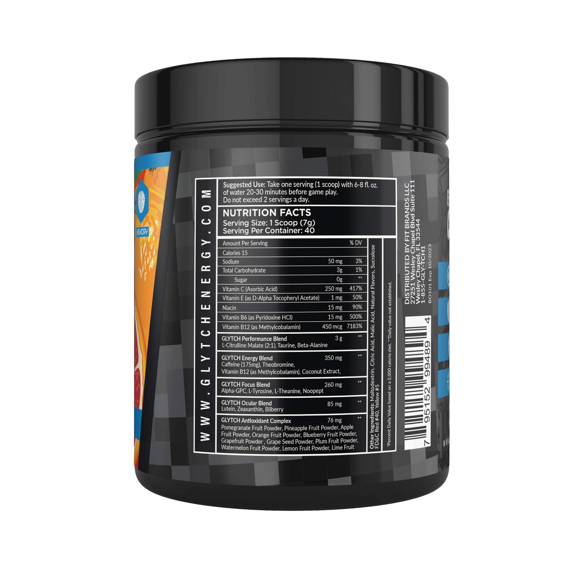 Buy GLYTCH Gaming Energy Supplement Powder | Gamer and Esports Drink ...