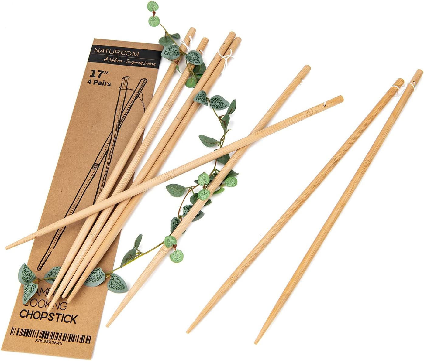 Amazon.com: YOSUKATA Reusable Natural Wooden Long Cooking Chopsticks ...