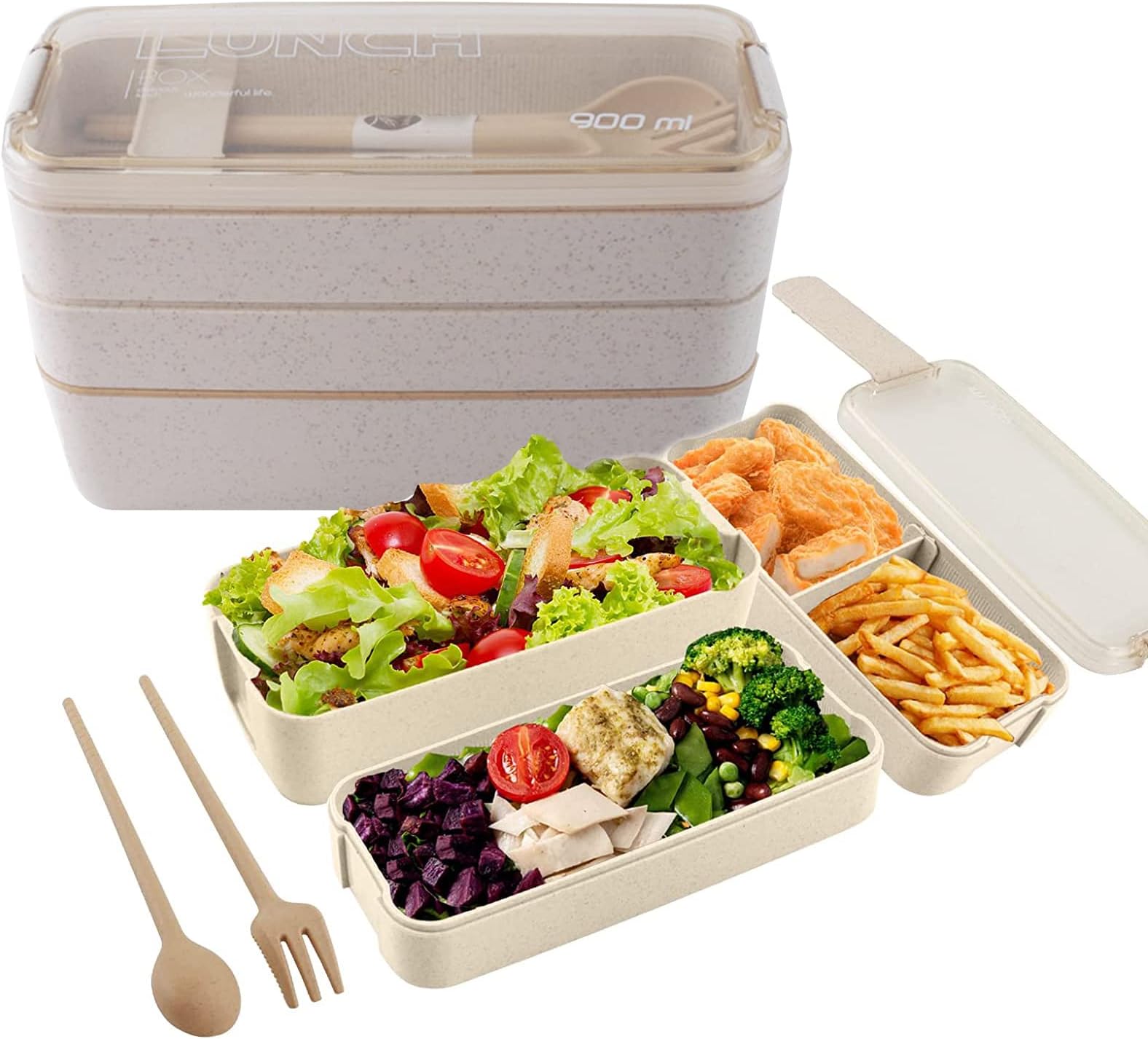 DIVCHI Portable Lunch Box for Kids Adult Food Container Food Grade ...