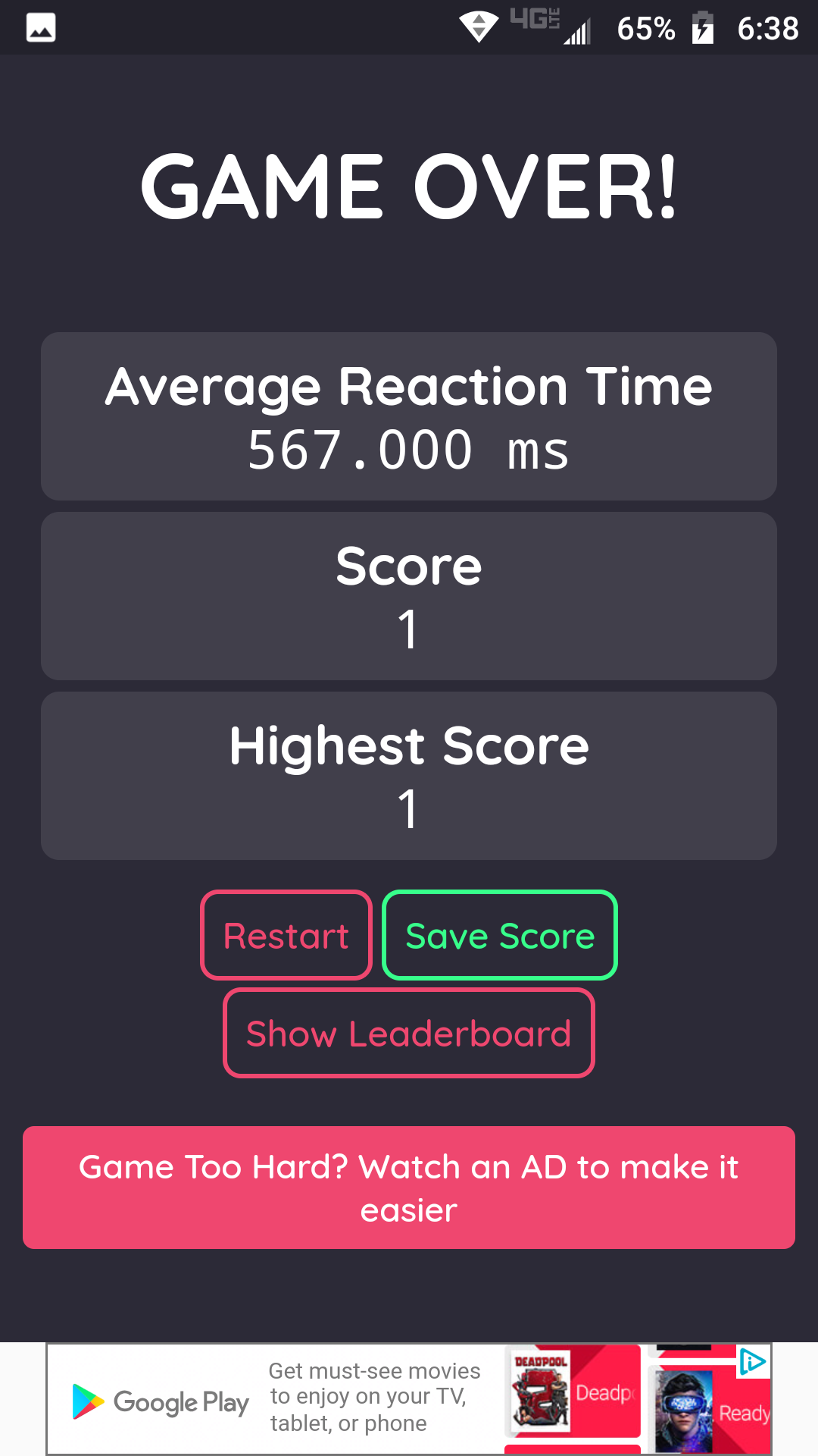 Reaction Game -Test and Improve your reaction time - App on Amazon Appstore