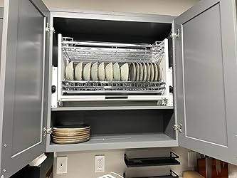 Amazon.com: WHIFEA 2 Tier Pull-Out Cabinet Organizer Drop Down Shelf ...