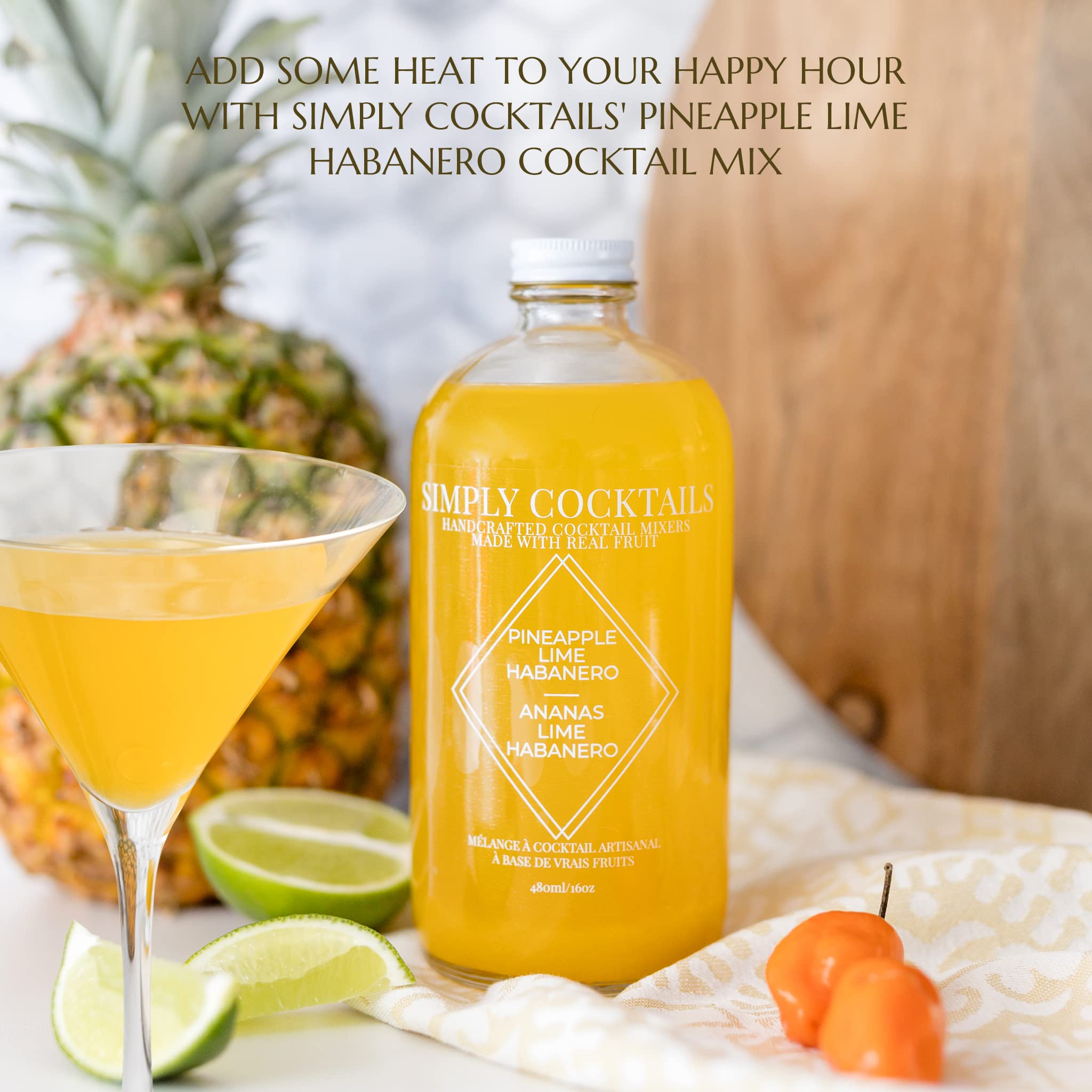 Snapklik.com : Simply Cocktails Pineapple Lime Habanero Cocktail Mixer Perfect For Craft ...