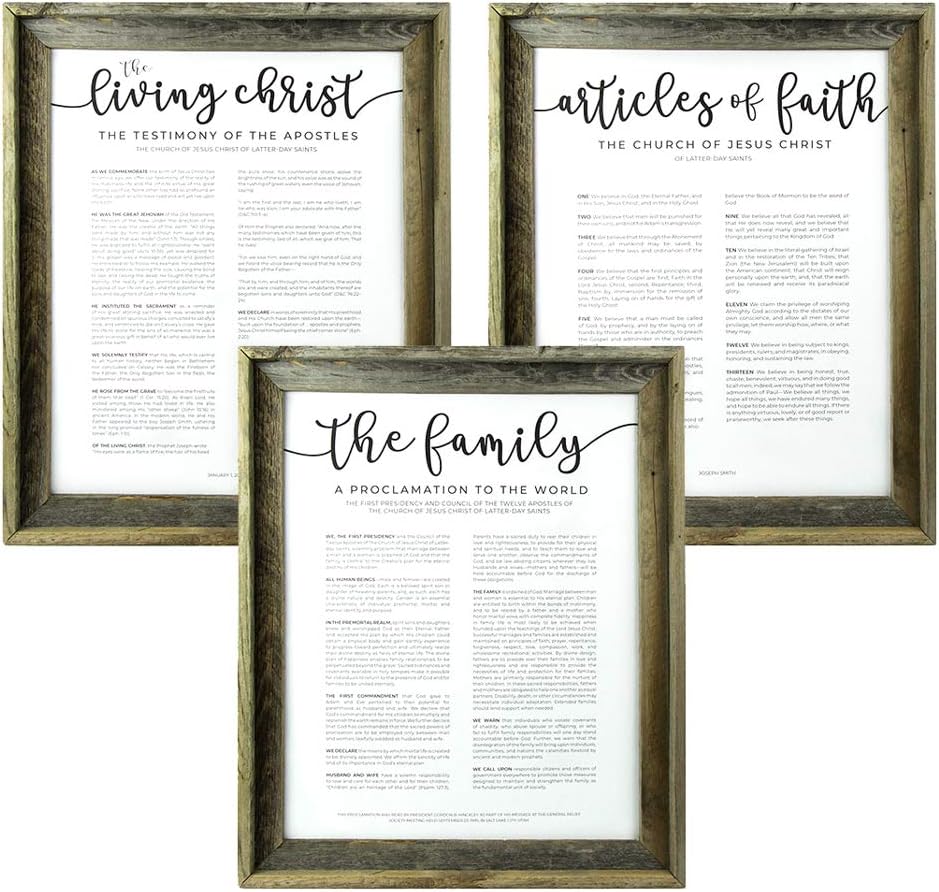 Amazon.com: Framed LDS Church Proclamations Pack - Barnwood (Paper ...