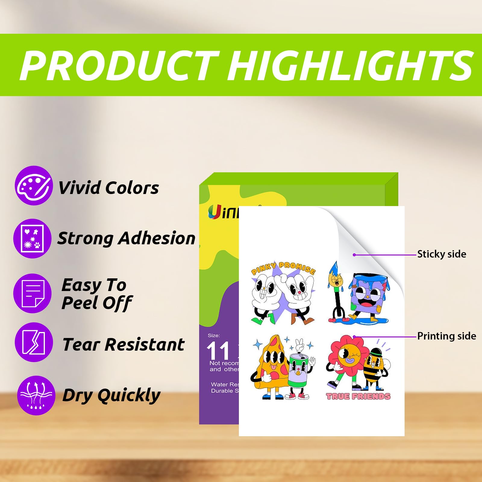 Snapklik.com : Printable Premium Vinyl Sticker For Inkjet Printer 11x17 ...