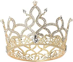 Amazon.com: S SNUOY Gold Crown Cake Topper Birthday Crowns Small Prince ...