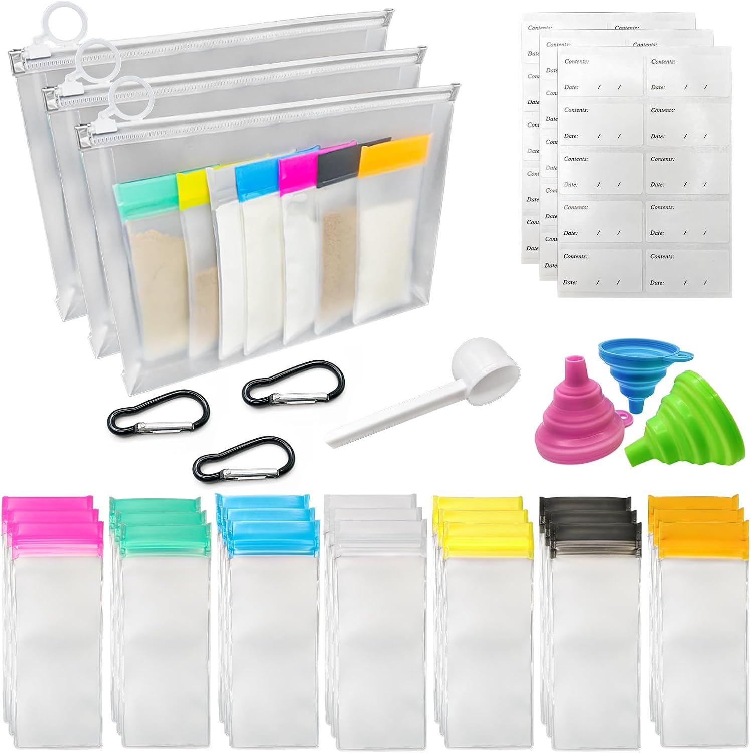 Amazon.com: TINSKY Protein Powder Travel Container Set, Reusable Powder ...