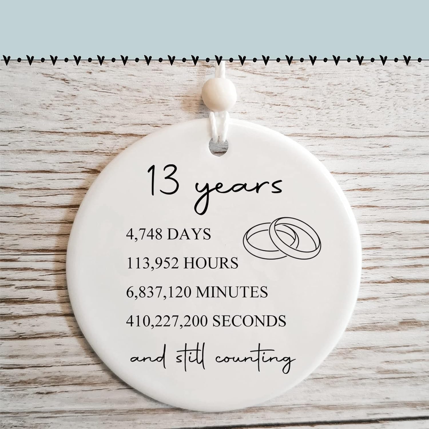 Amazon.com: 13th Wedding for Her or Him, 13 Years Marriage Gift for ...