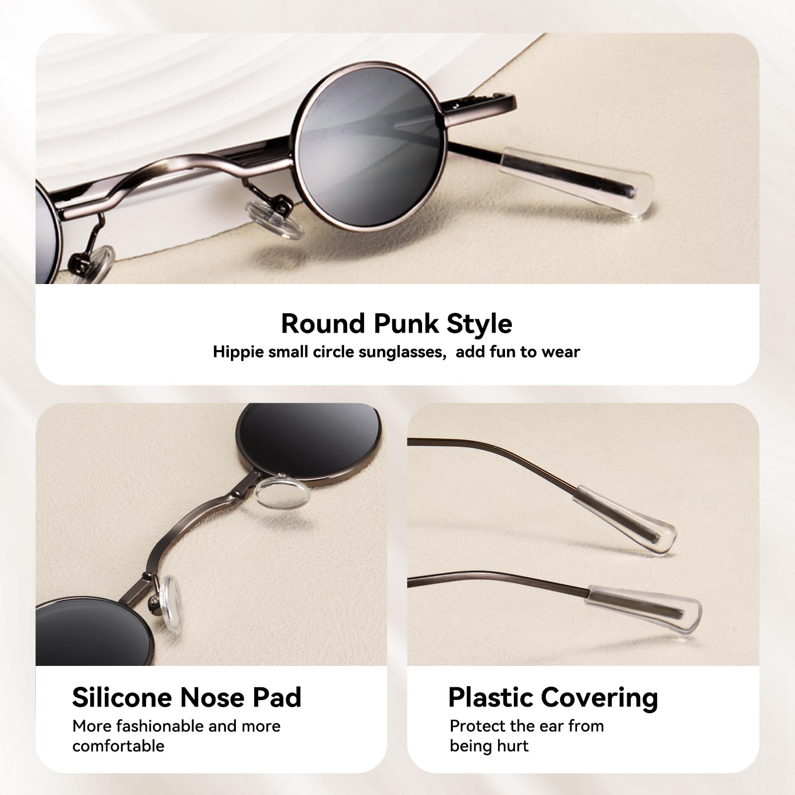 Snapklik.com : Polarized Round Sunglasses Men Women Mini 70s Hippie ...