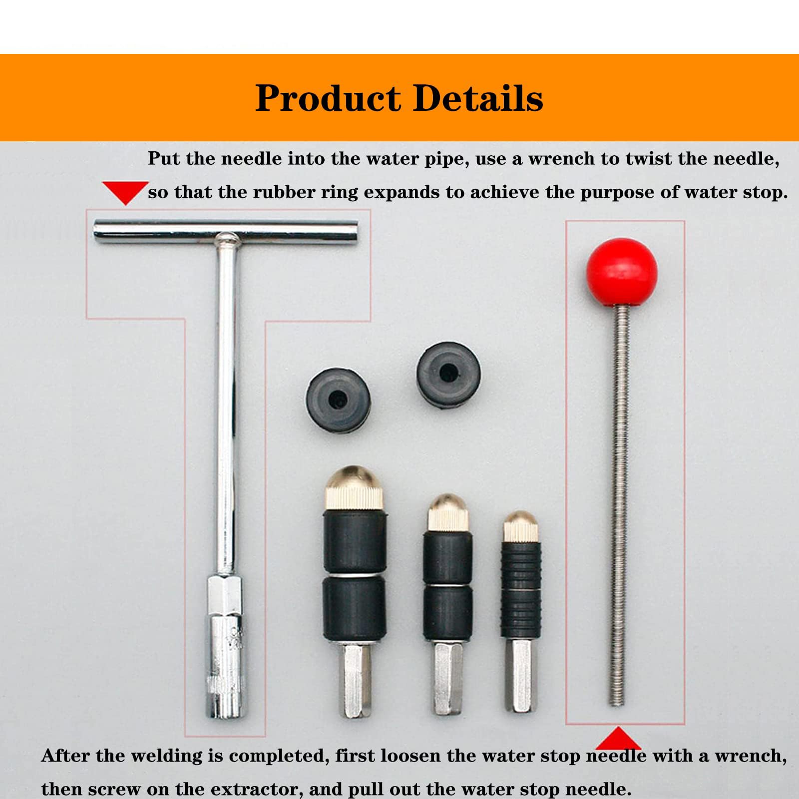 Snapklik.com : CYTGOUPER Stainless Steel Emergency Pipe Stopper, Water ...