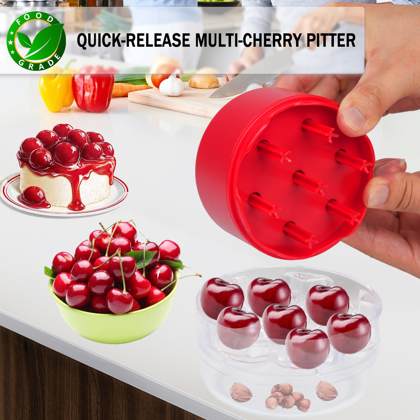 Snapklik.com : Cherry Pitter, 7-in-1 Cherry Pitter Tool Pit Remover ...