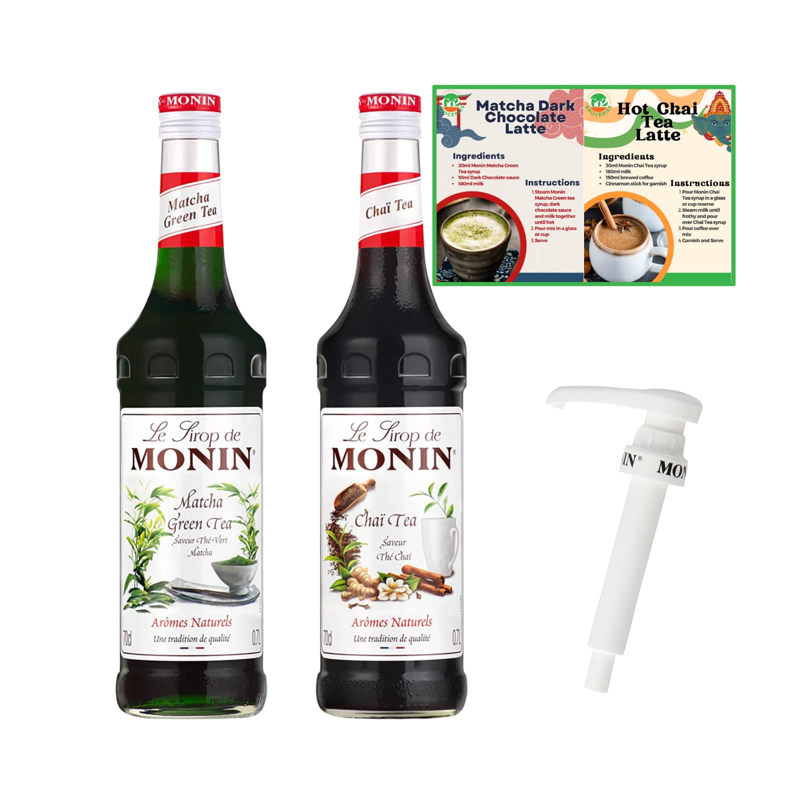 Buy Flavoured Tea Bundle Includes Monin Chai Tea and Matcha Green Tea ...