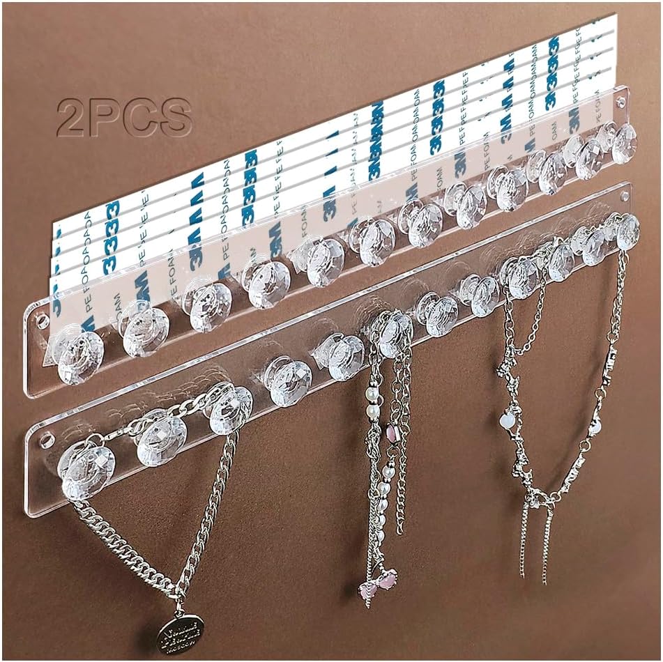Amazon.com: VEAPIZ 2PCS Jewelry Organizers, Wall Mounted Acrylic ...
