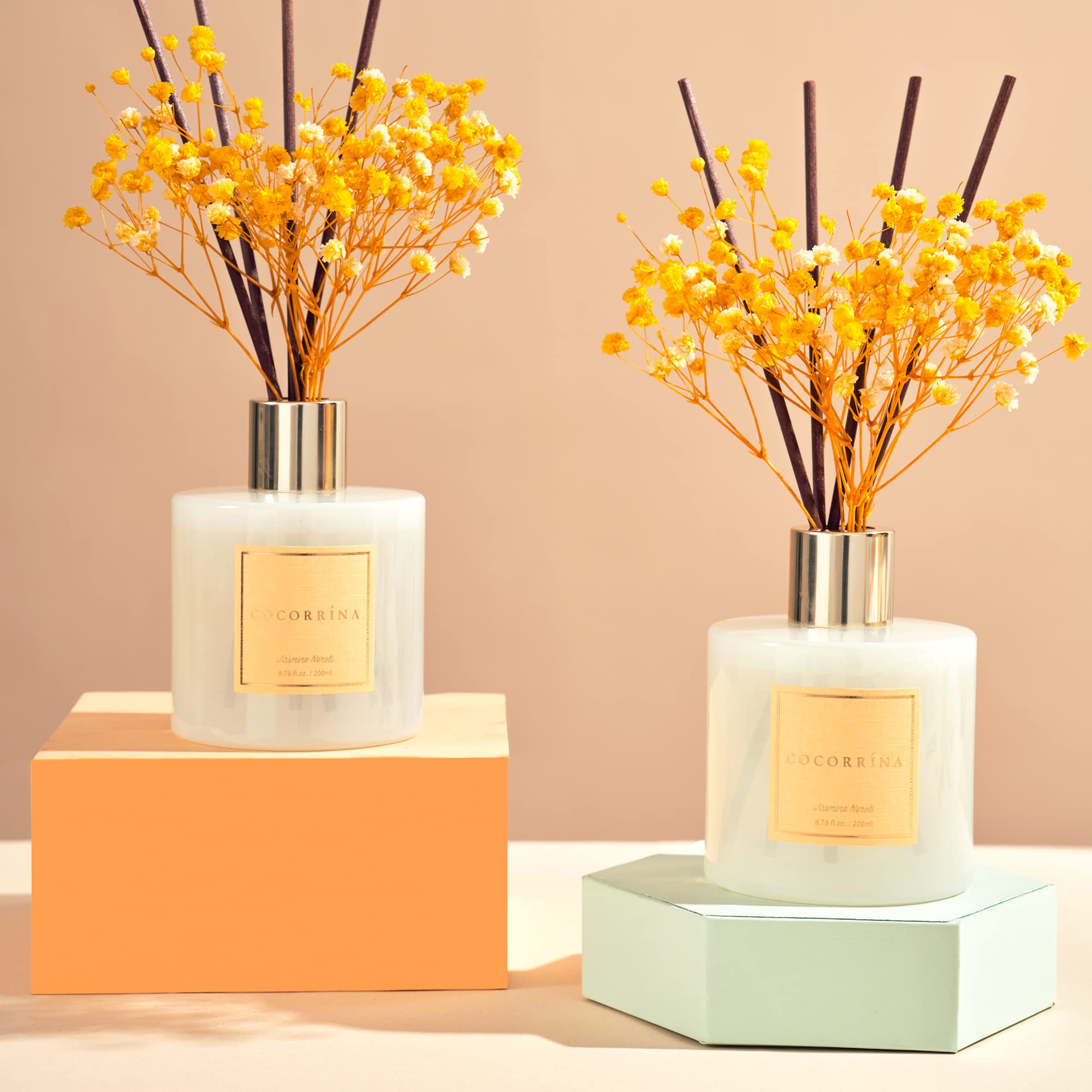 Snapklik.com : COCORRÍNA Reed Diffuser - Jasmine Neroli 2 Pack / 6.7oz Reed Diffuser Set For ...