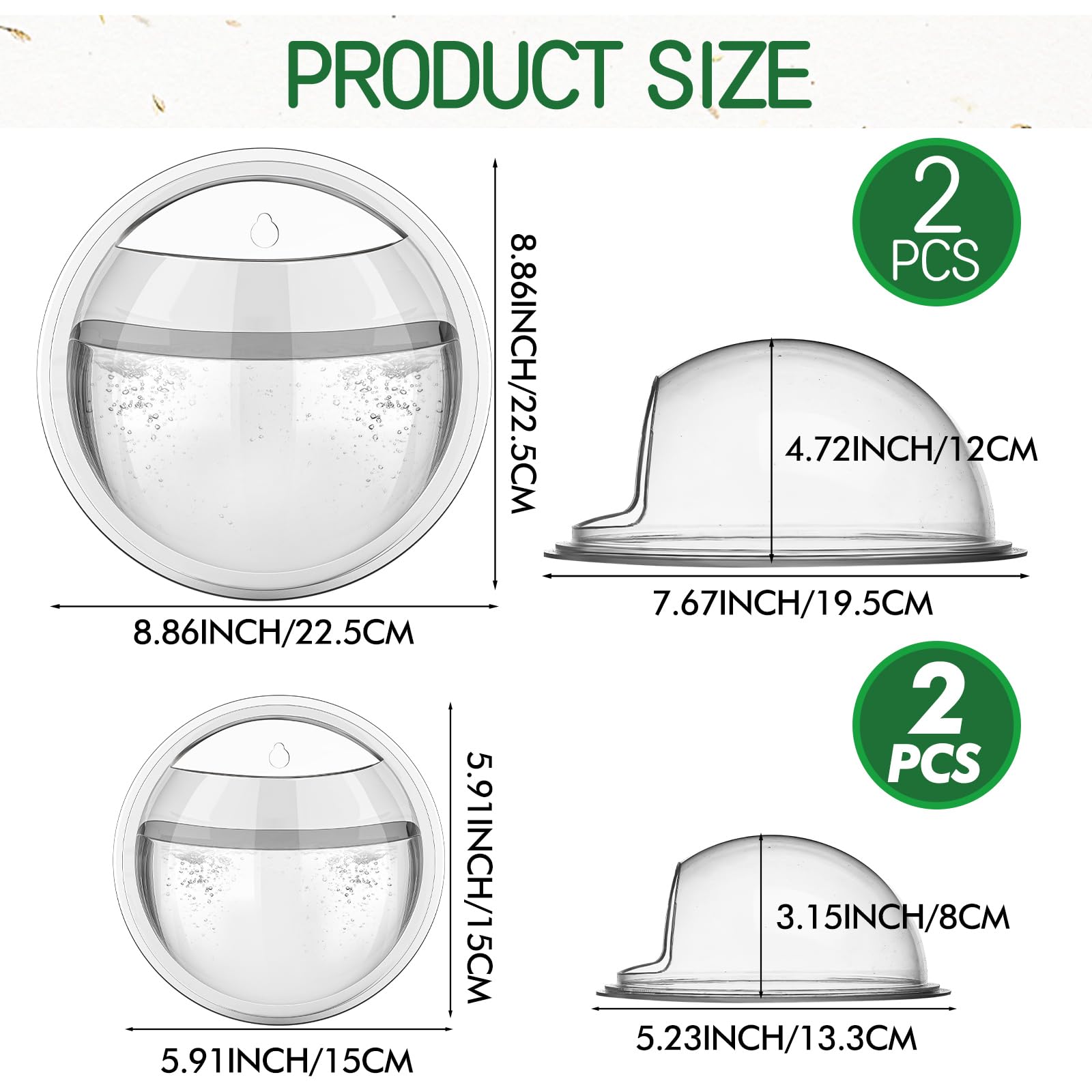 Snapklik.com : 4 Pcs Wall Fish Tank Wall Aquarium Hanging Fish Bowls ...