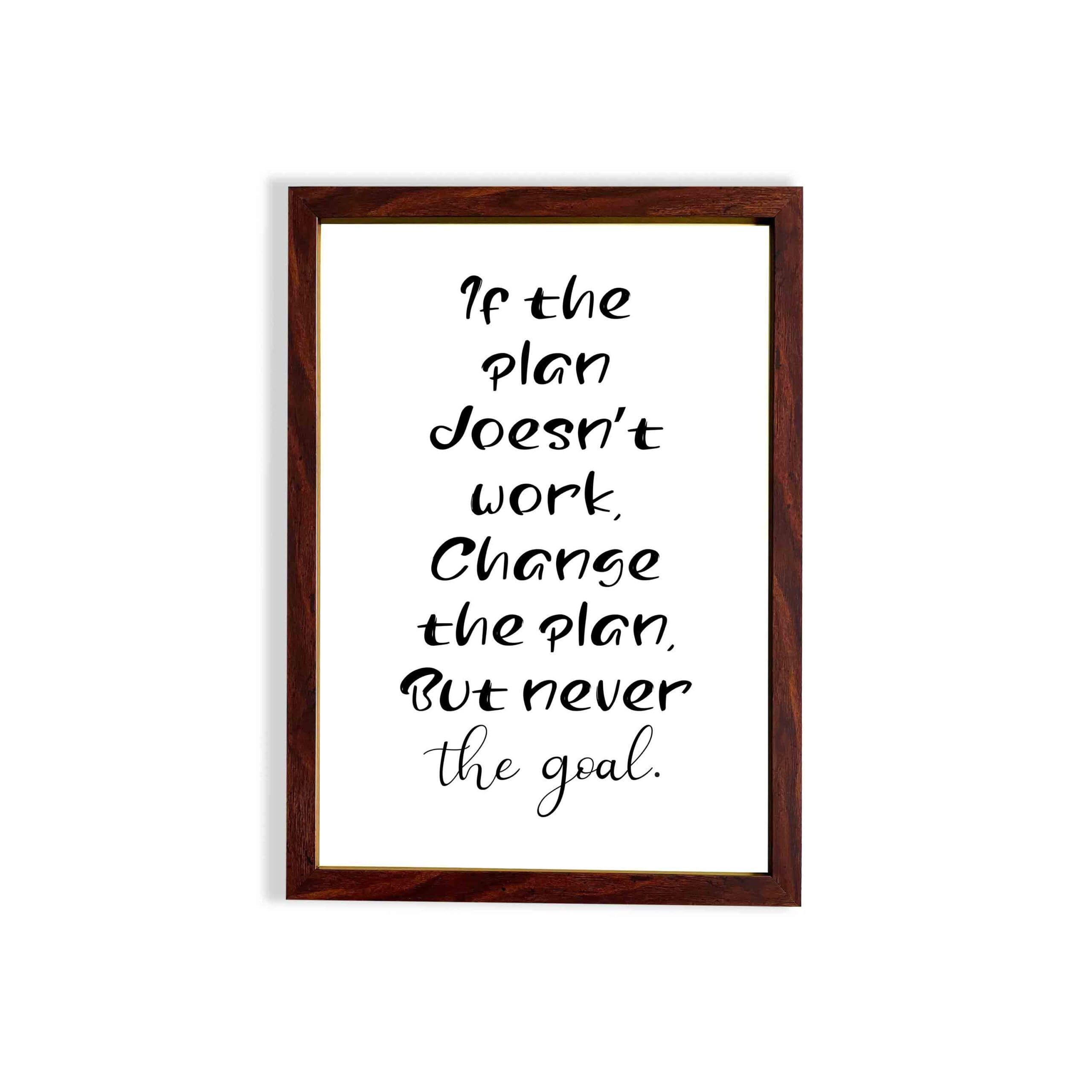 Plans Change Quote It's Never Too Late To Change The Plan. Every Day