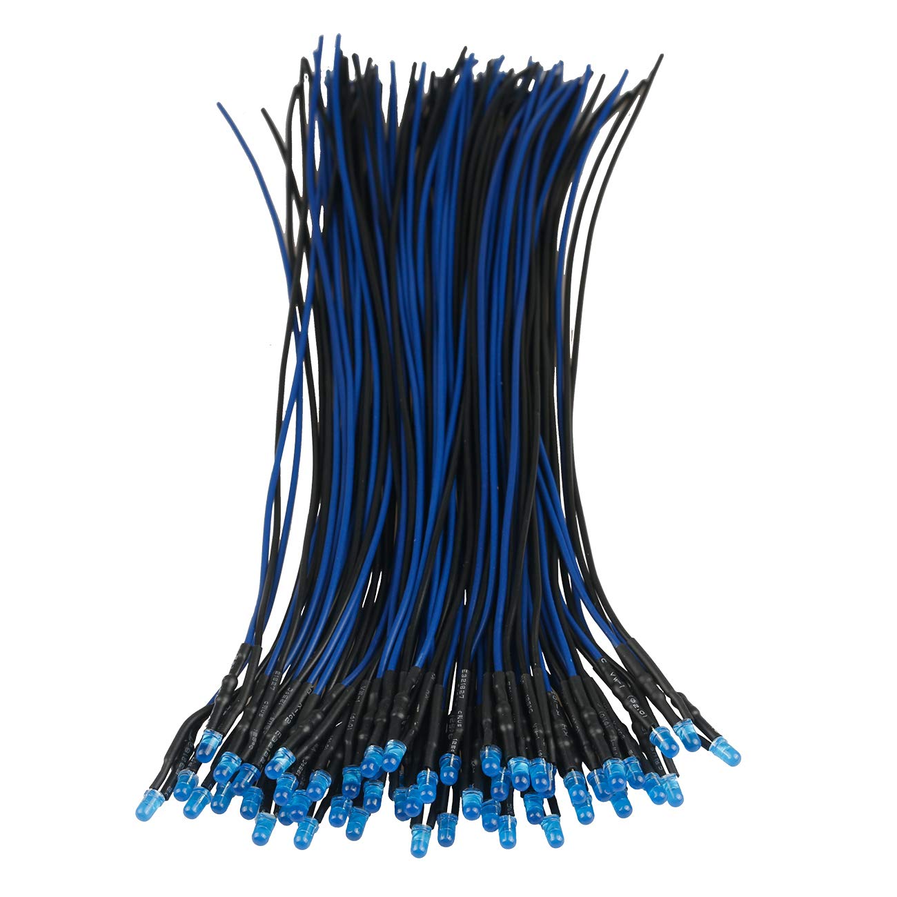 Amazon.com: EDGELEC 50pcs 12 Volt 3mm Blue Blinking LED Lights Emitting ...