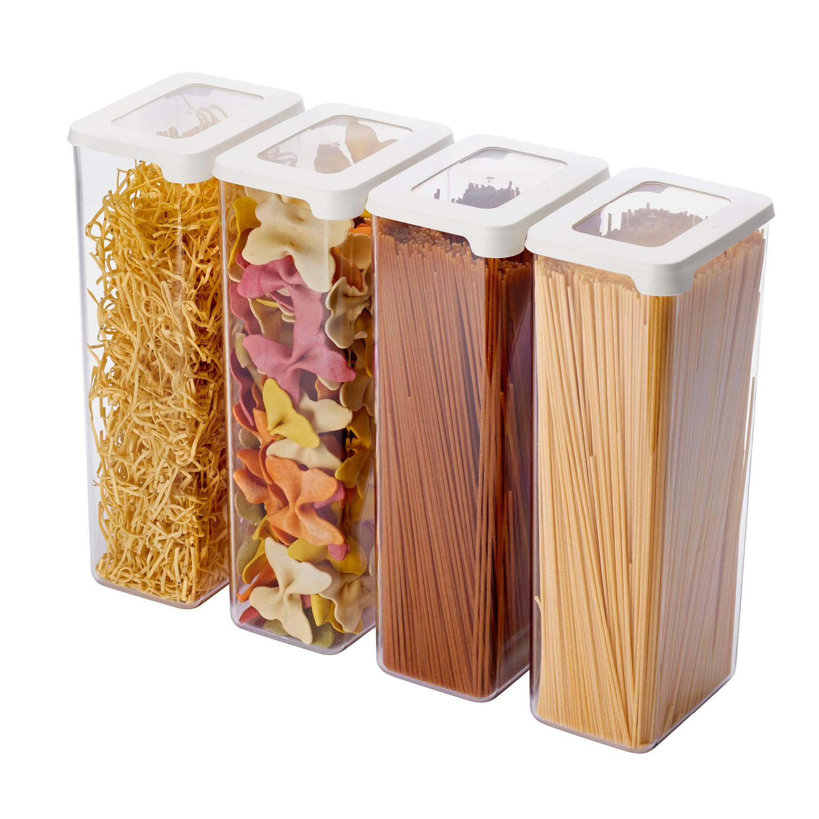 SmartStore Clear Airtight Dry Food Containers with Lids 2.25L Set of 4 ...