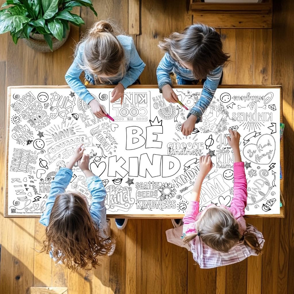 Amazon.com: Kindness Coloring Banner, Positive Affirmations, Be Kind ...