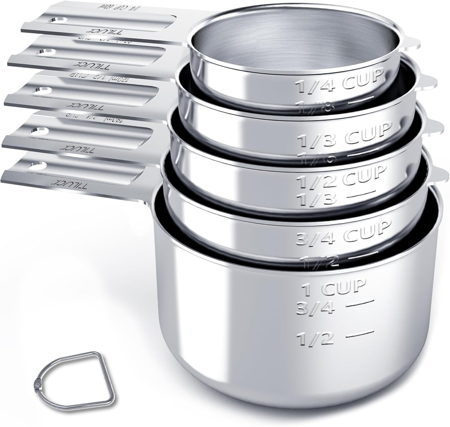 Amazon.com: TILUCK Stainless Steel Measuring Cups Set,Kitchen Gadgets ...