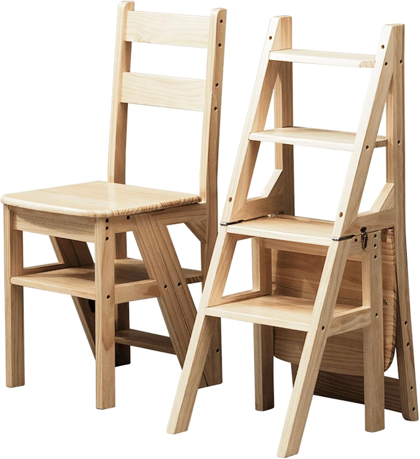 Amazon.com: 4 Tier Folding Step Ladder, Convertible Multi-Functional 3 ...