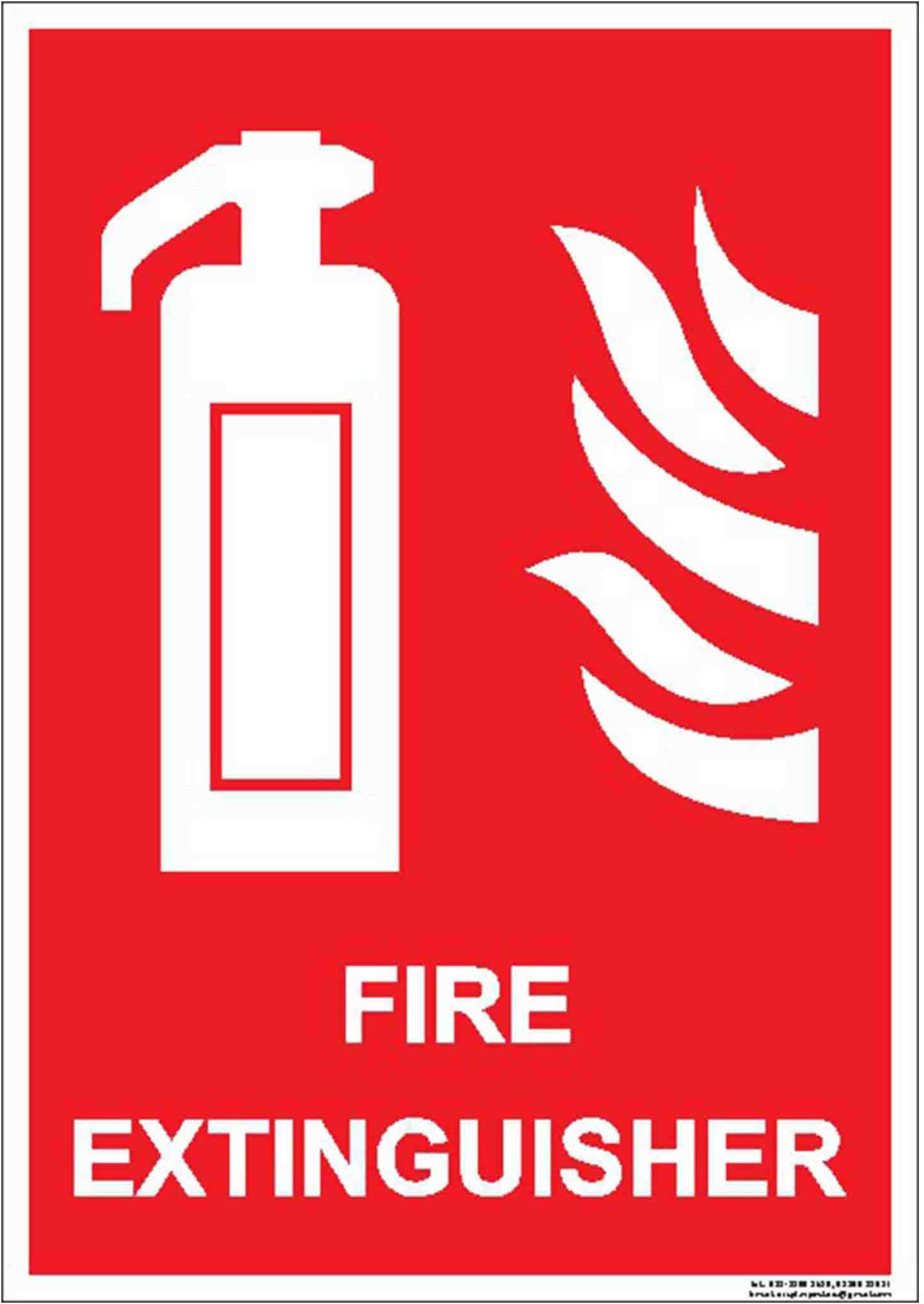 Mr. Safe - Fire Extinguisher Sign PVC Sticker A5 (5.8 inch X 8.2 inch ...