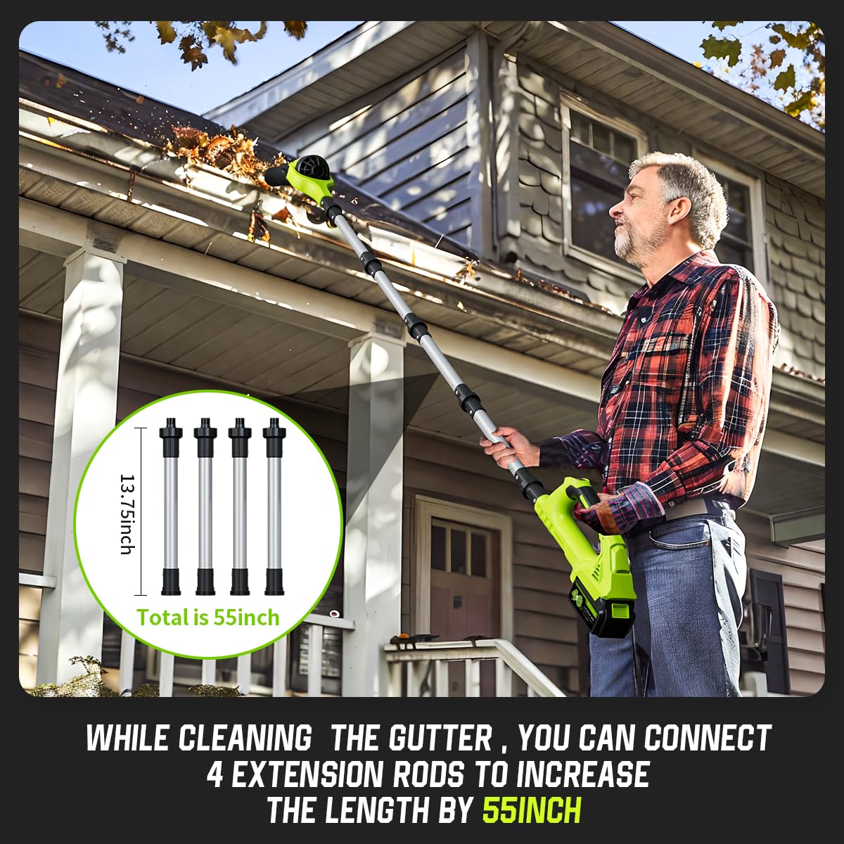 Leaf Blower Cordless, 40V Leaf Blowers with 2 Battery Powerd and ...