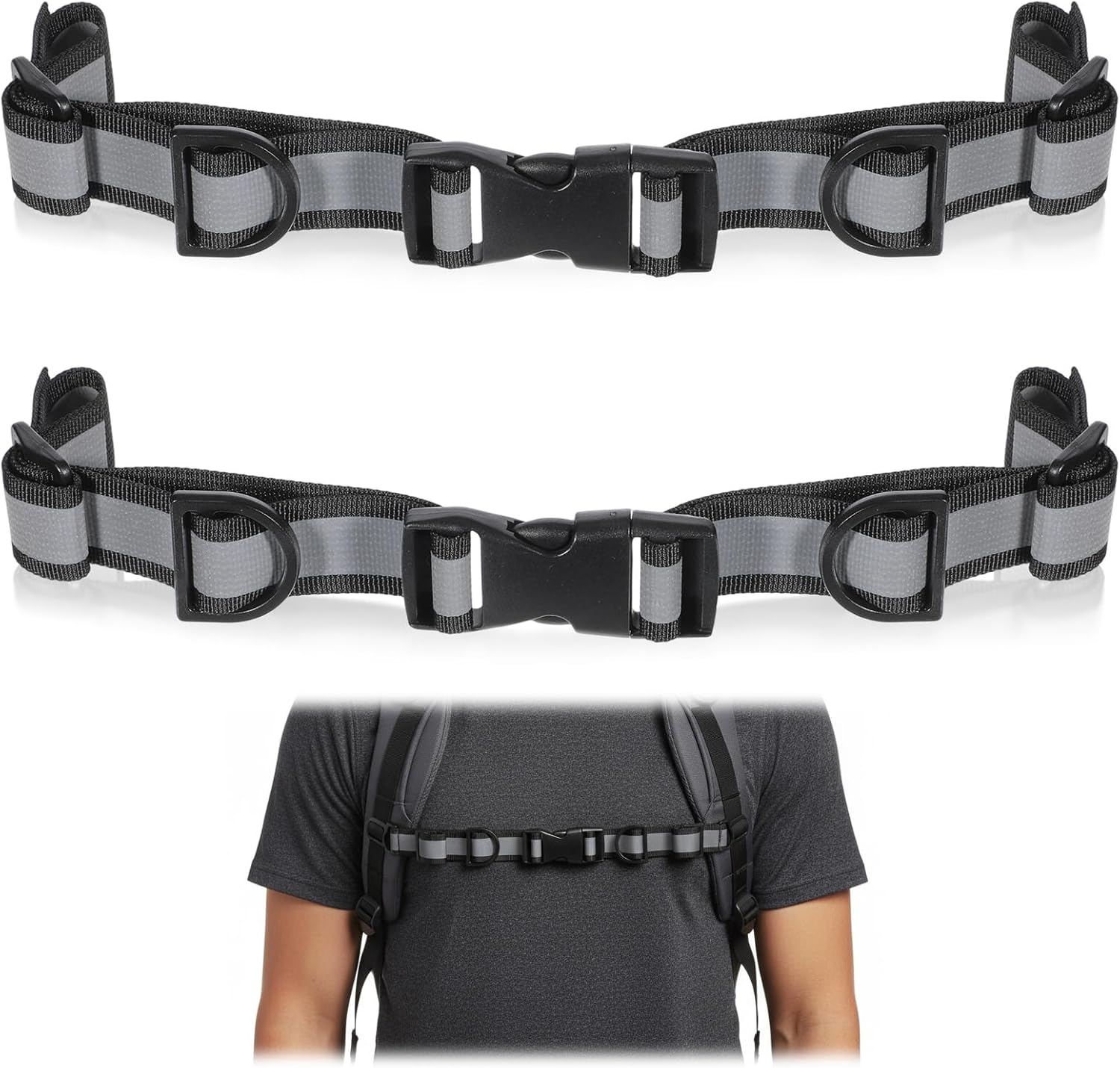 Amazon.com : Aysatogc 2 PCS Backpack Chest Strap Add on, Backpack Chest ...