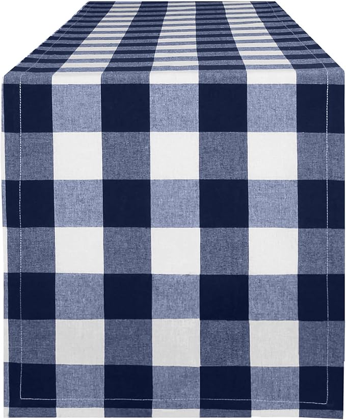 Amazon.com: BETRIC Buffalo Plaid Cotton Blend Table Runner,Buffalo ...