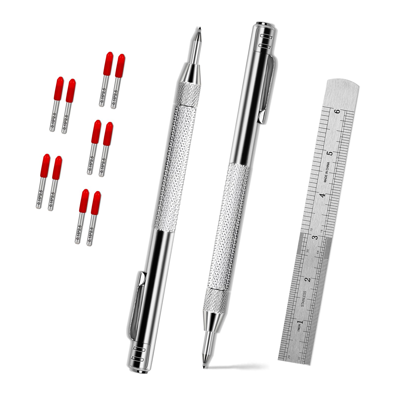 Amazon.com: Ofasixx 2 Pack Tungsten Carbide Tip Scriber Tool with 10 ...